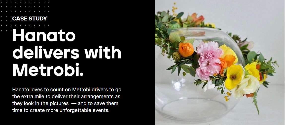 Hanato Floral Design delivers with Metrobi in New York City