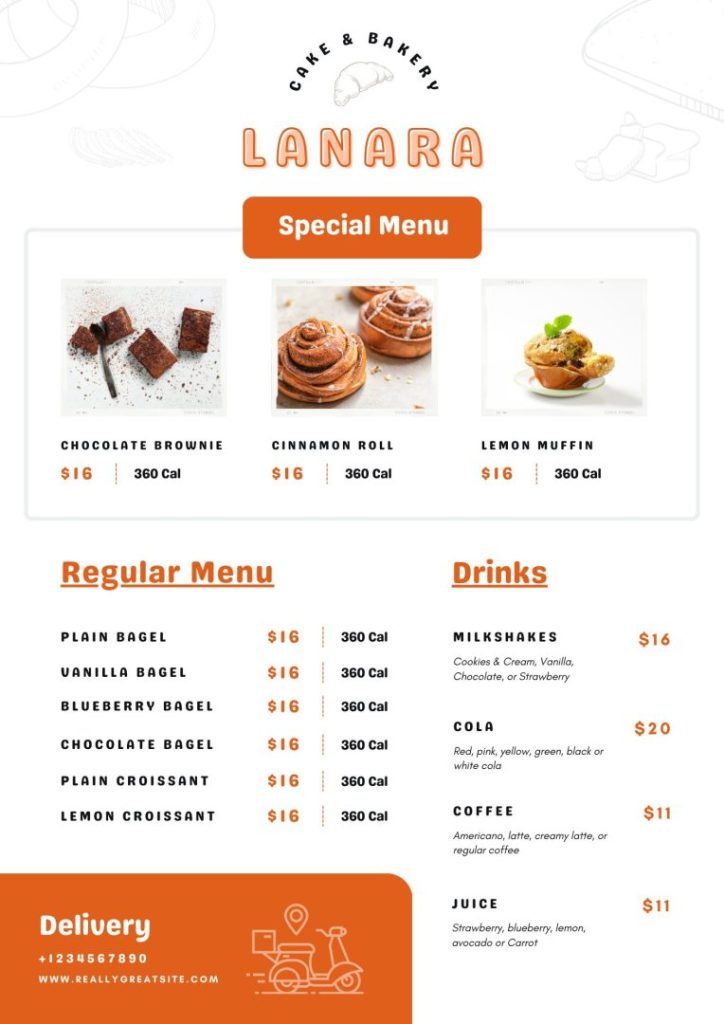 22 Best Bakery Menu Templates - Free and Premium