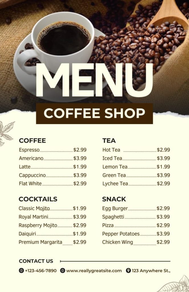 10 Best Coffee Shop Menu Templates and Examples (Free)