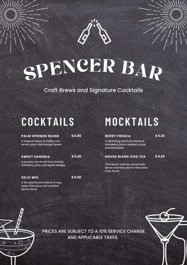 Best brewery menu templates and examples