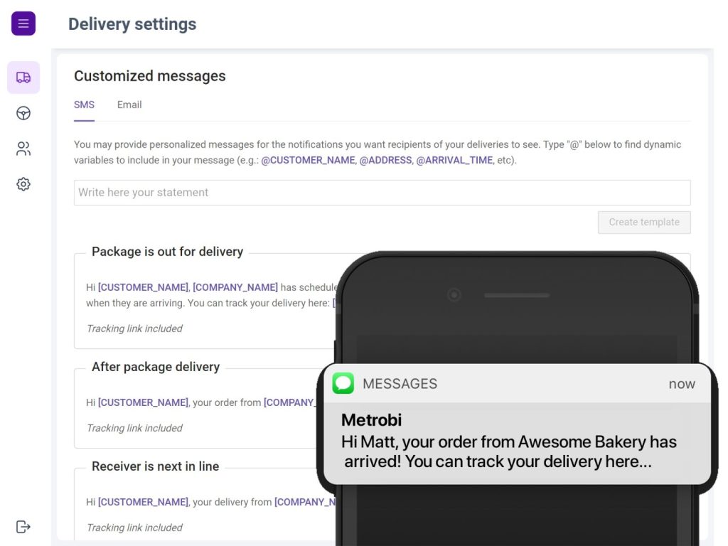 Metrobi Features: All in one delivery management solution